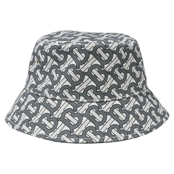 Burberry | Accessories | Burberry Tb Monogram Bucket Hat In Grey Cotton ...